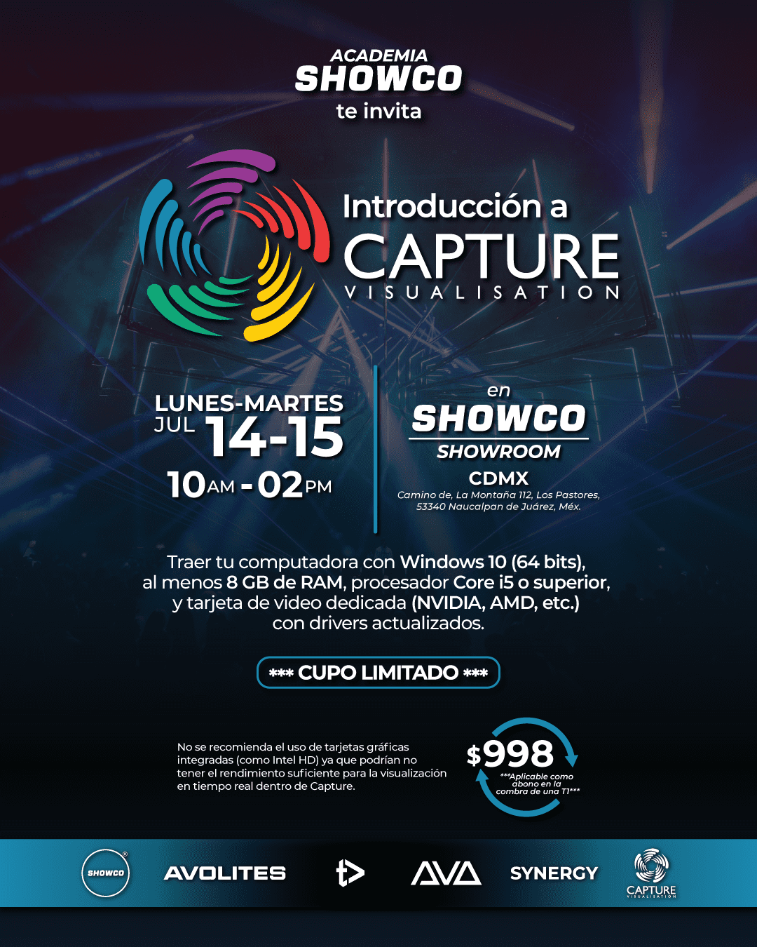 Taller CDMX – Introducción a Capture – Showco